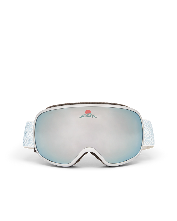 Silver & White Gradient Ski Goggles | Casablanca Paris