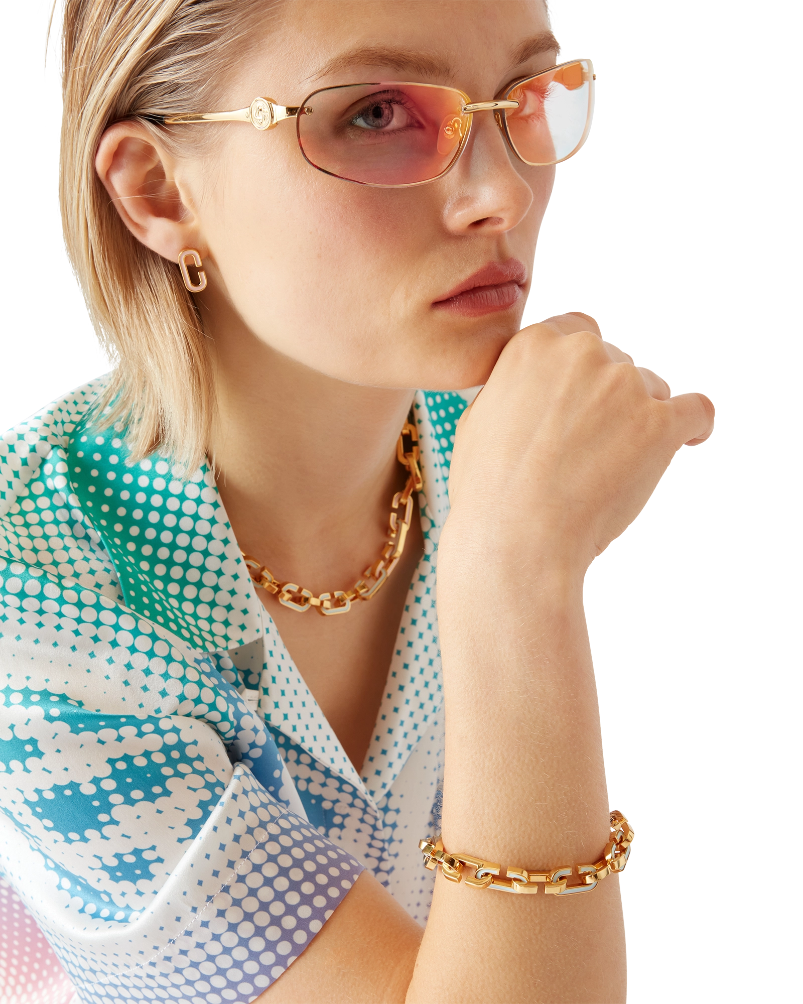 Enamel C Link Bracelet – Casablanca