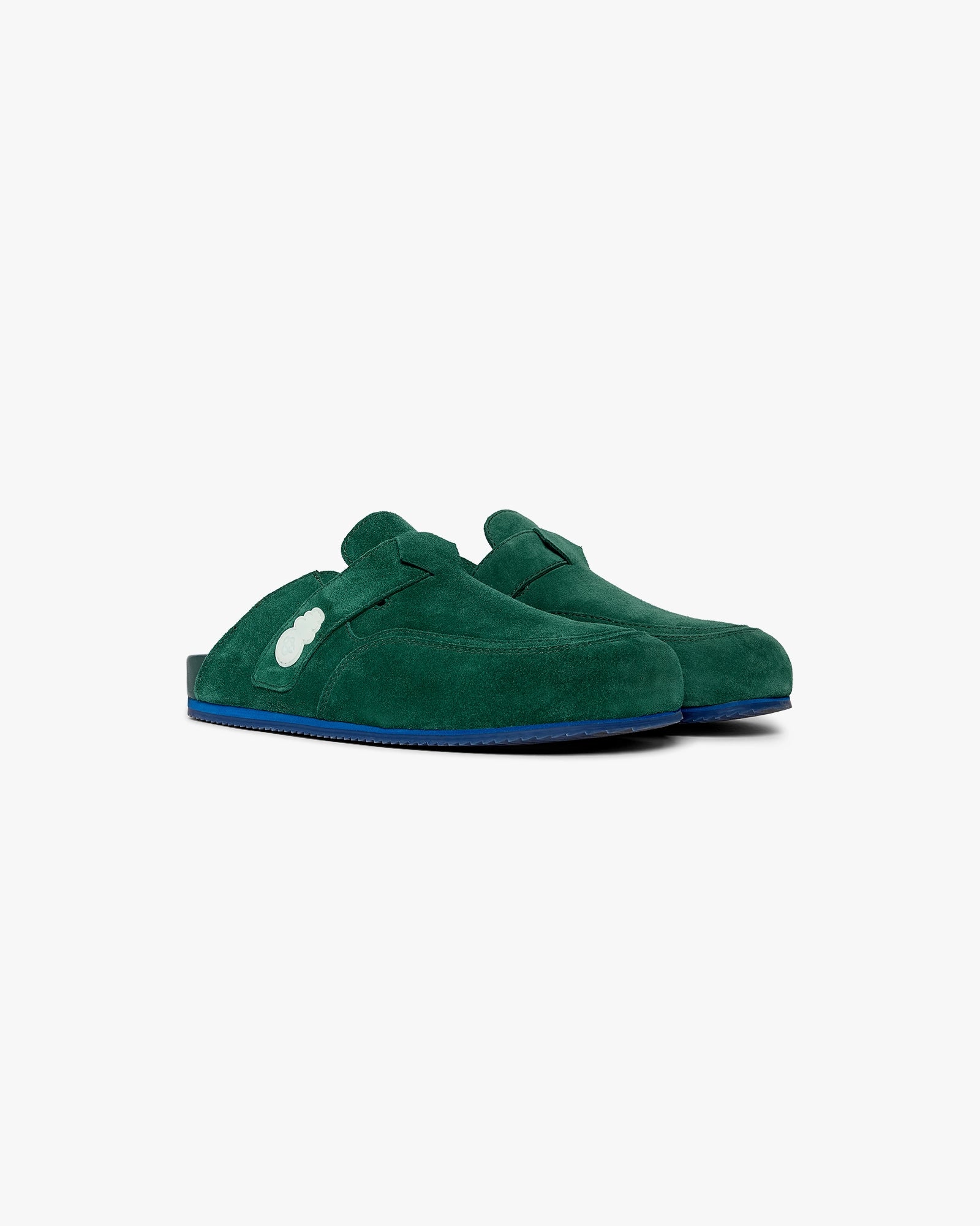 Dark Green Leather Outdoor Mule | Casablanca Paris