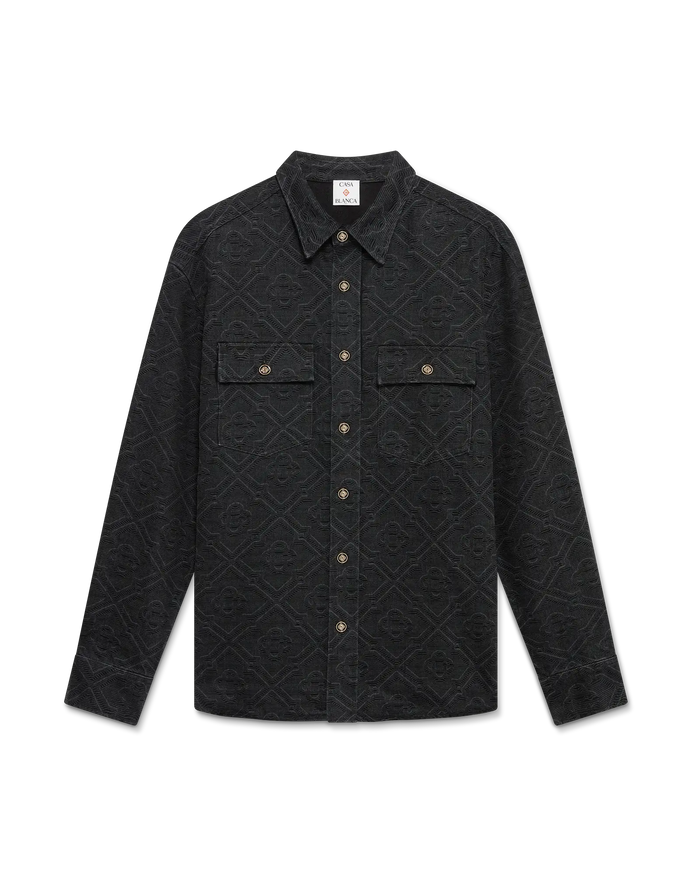 Black Laser Long Sleeve Denim Shirt – Casablanca