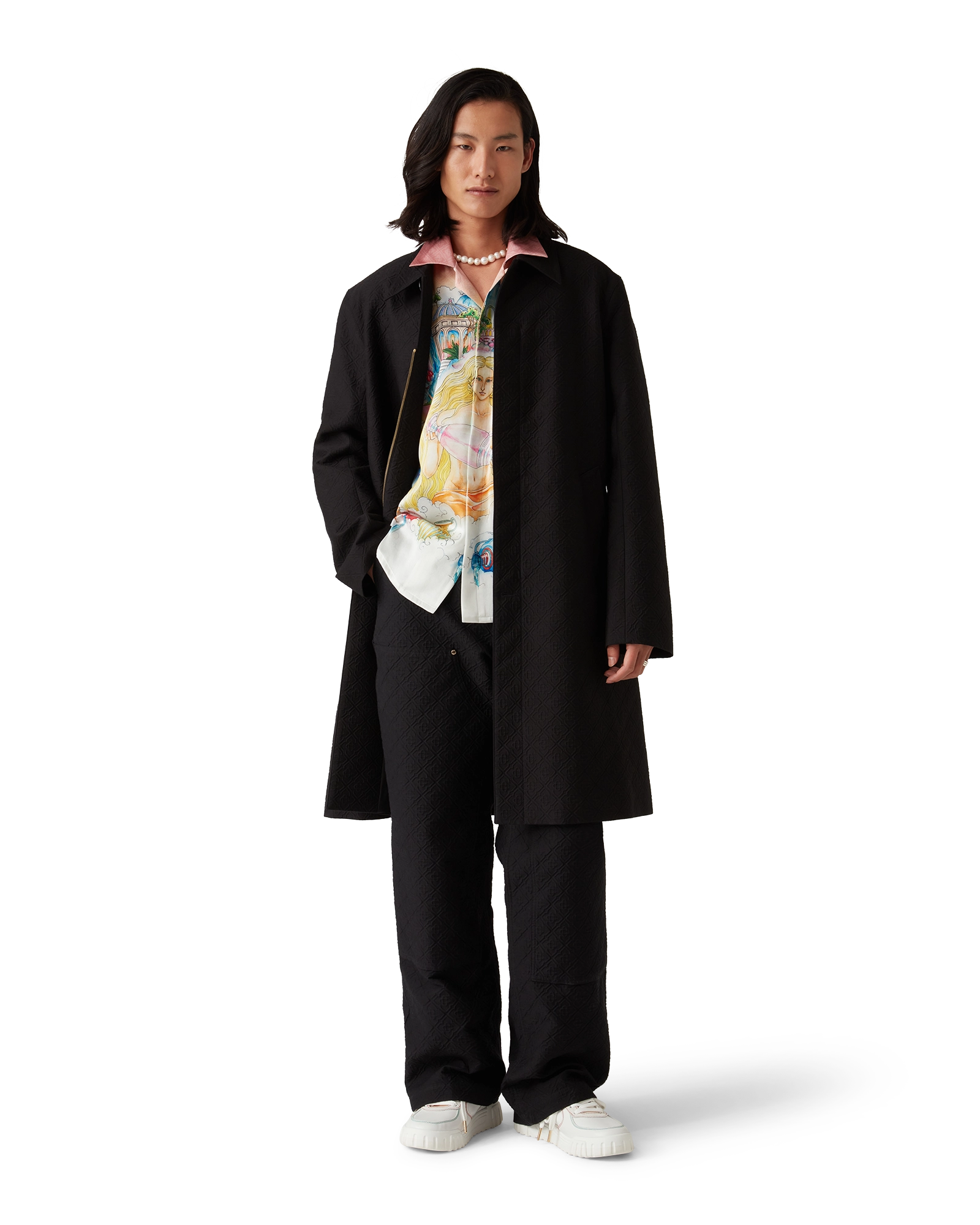 Jacquard Car Coat | Casablanca Paris